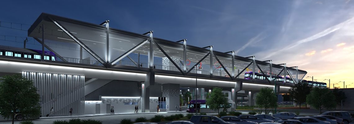 Northwest Light Rail Extension Phase II | PGH Wong Engineering, Inc.